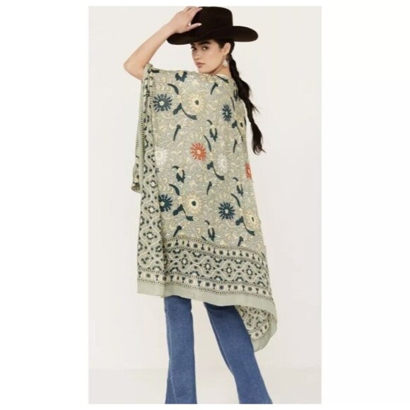 Free People | Other | Free People Magic Dance Border Duster Green Tea ...